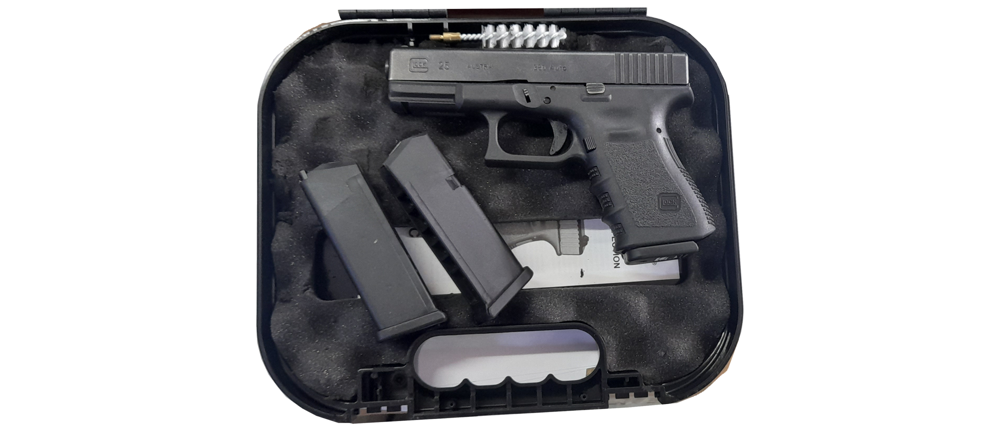 Pistola GLOCK 25 Usada calibre 380 15 tiros acabado tenifer 3 cacerinas ...