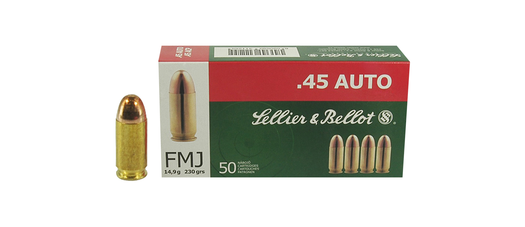 Balas calibre 45 Auto SELLIER & BELLOT 230 gr punt - LimaGuns: Armas ...
