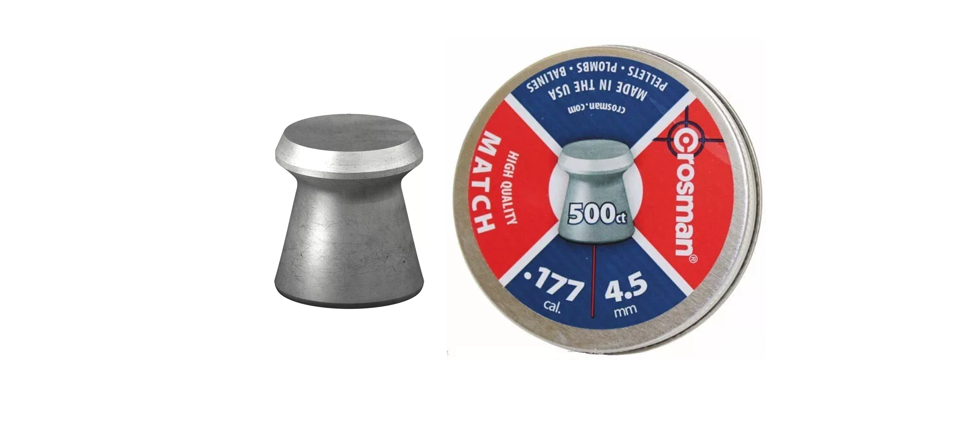 Balines calibre 4.5 CROSMAN MATCH punta plana 7.9g - LimaGuns: Armas ...