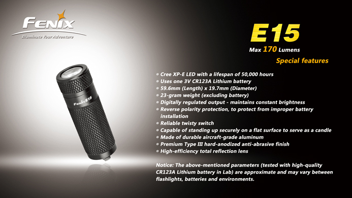 Linterna FENIX E15 potencia de 10 a 170 lumenes 3 - LimaGuns: Armas ...