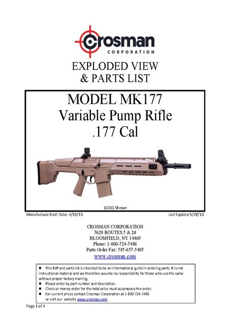 Carabina de aire CROSMAN MK-177 calibre 4.5/BB vel - LimaGuns: Armas ...